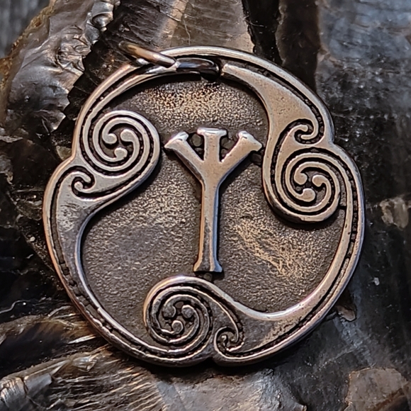 Handmade | Jewelry | Algiz Elder Futhark Rune Stainless Steel Pendant ...